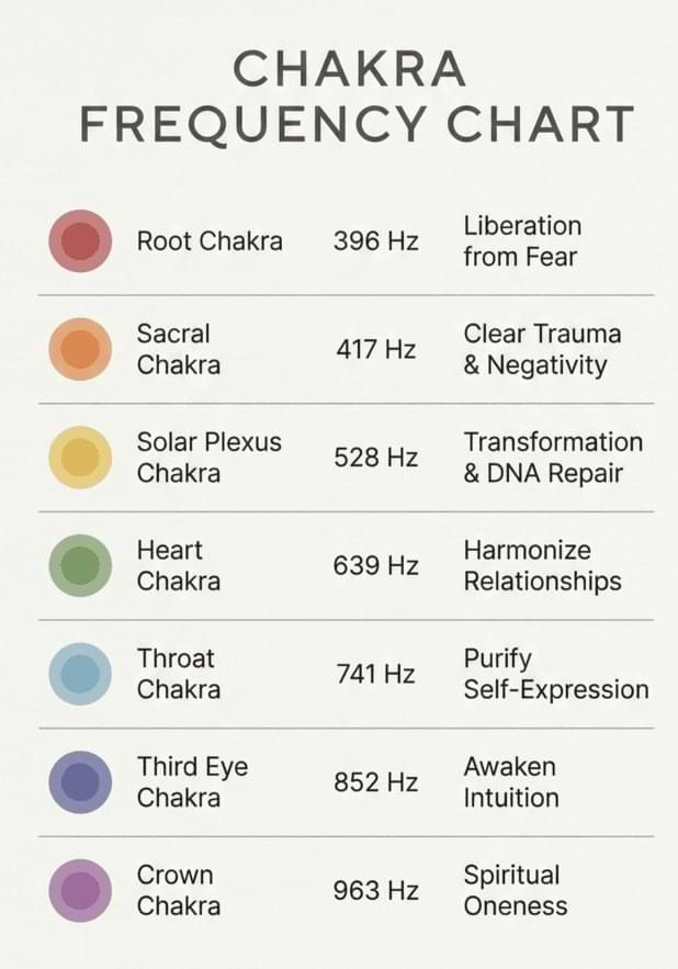 Chakra Frequency Chart: Complete Guide to 7 Chakra Frequencies & Their ...